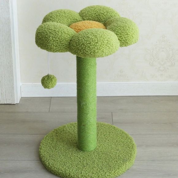 Cat | Nwtcat Flower Scratching Post Perch And Activity Tree With Teaser ...